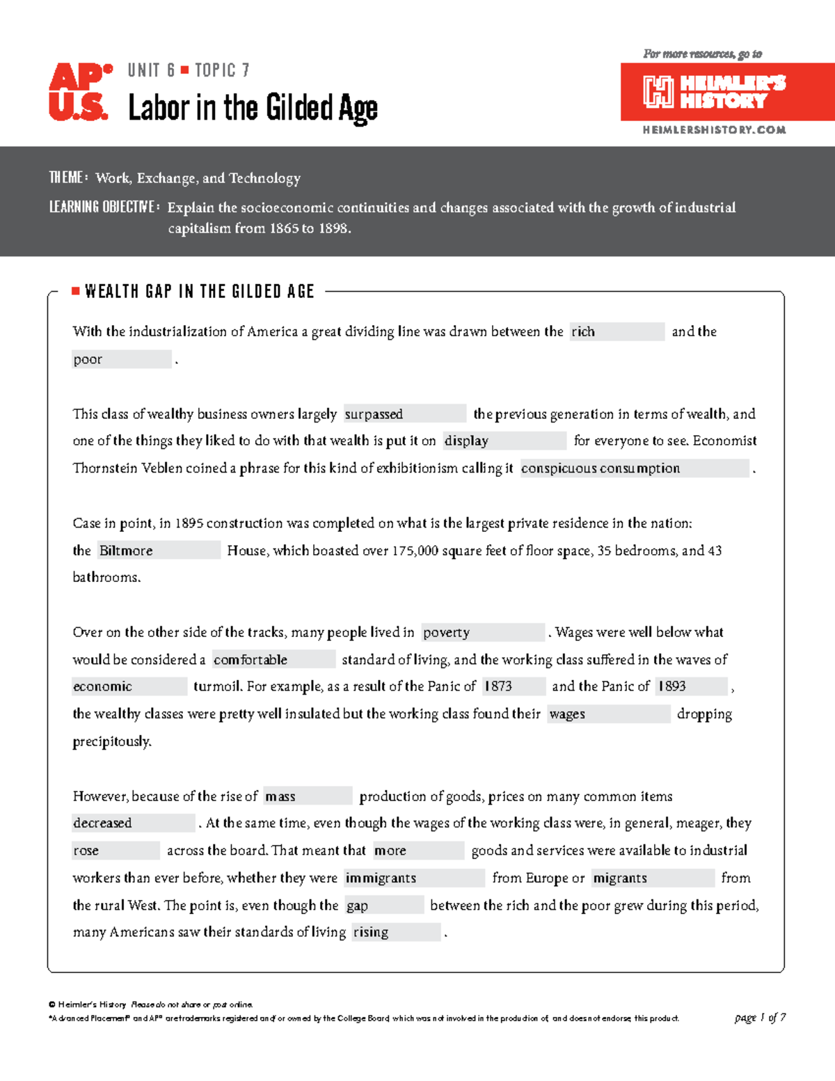 AP US Unit 6 Topic 7 Noteguides - H E I M L E R S H I S T O R Y. C O M ...