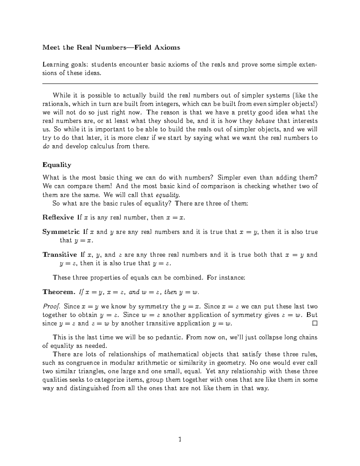07 Basic Properties of the Real Numbers - Meet the Real Numbers—Field ...