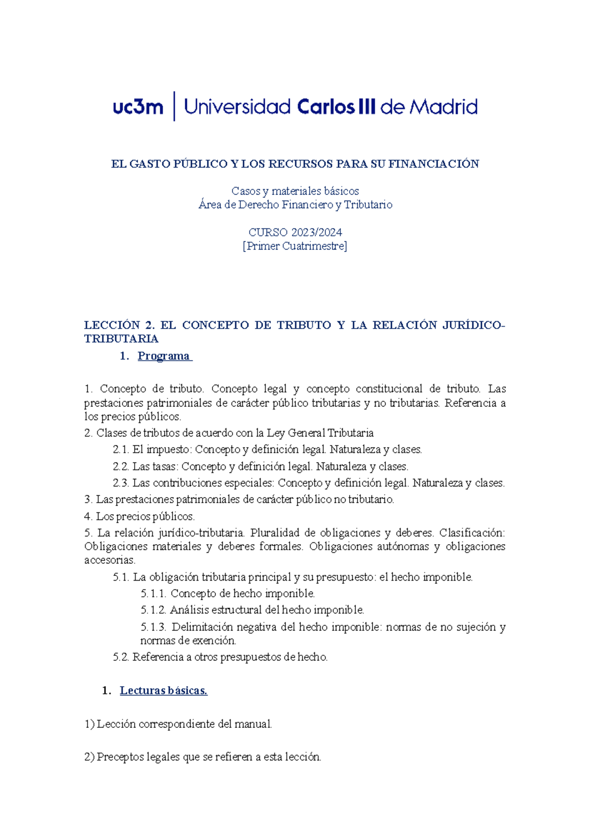 Lección 2 - jghgh - EL GASTO PÚBLICO Y LOS RECURSOS PARA SU ...