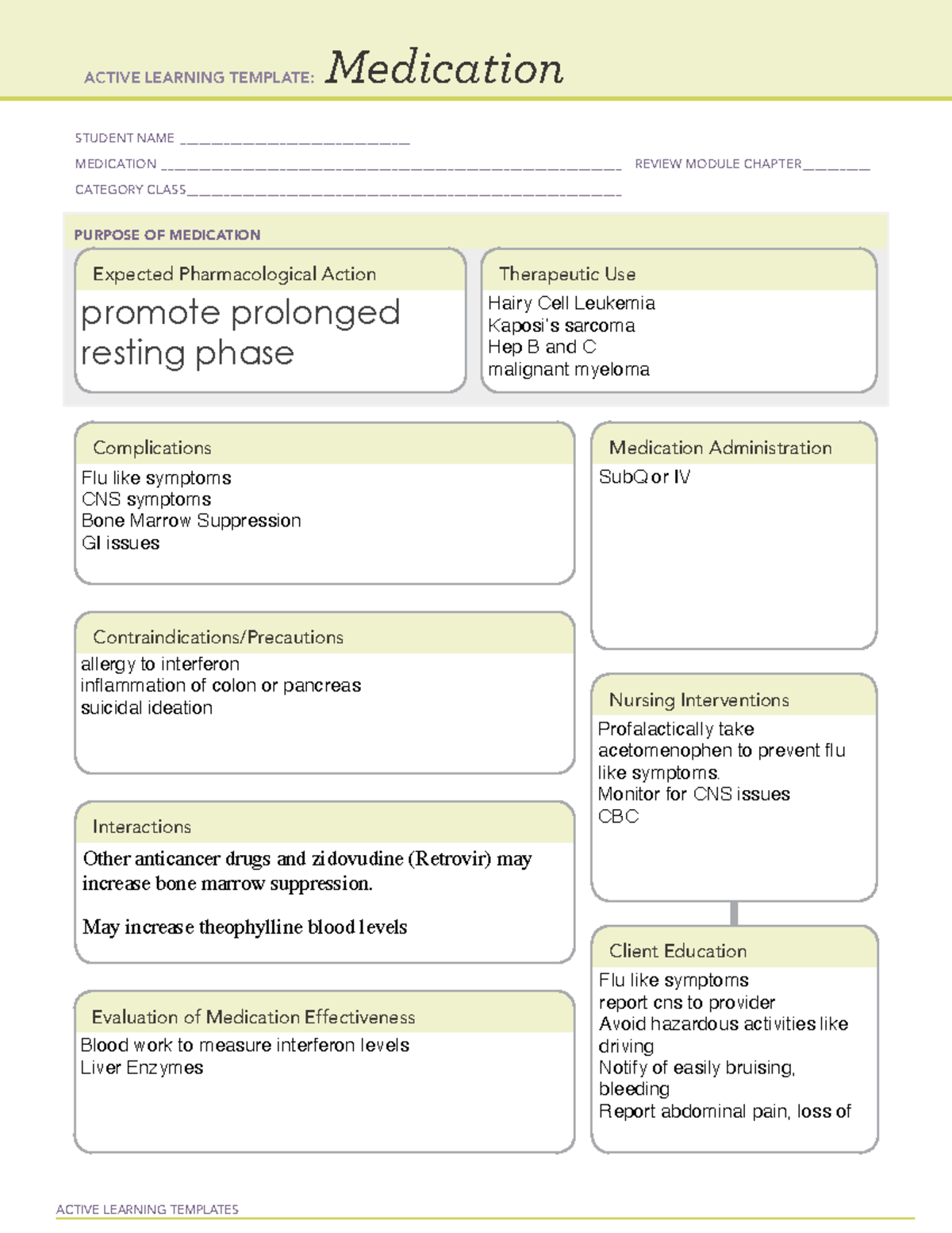 Medication restricted (002) - ACTIVE LEARNING TEMPLATES Medication ...