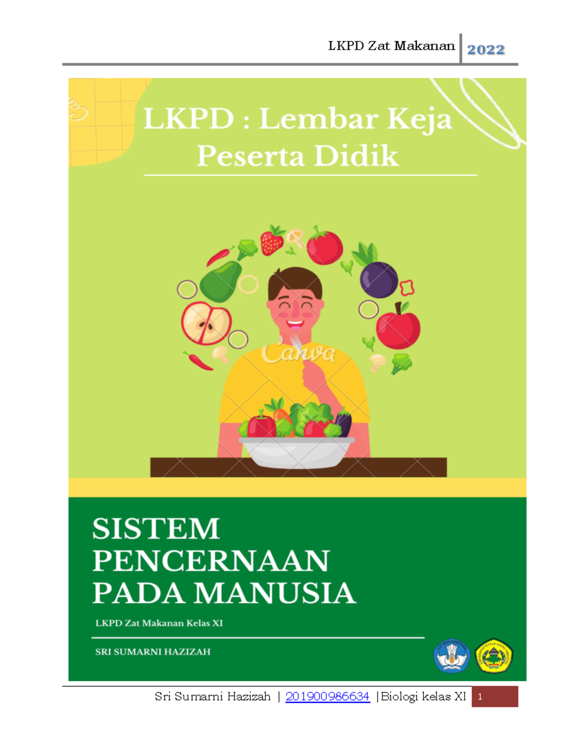 4. LKPD 1 ZAT Maknan - LKPD ZAT MAKANAN - LEMBAR KERJA PESERTA DIDIK ...