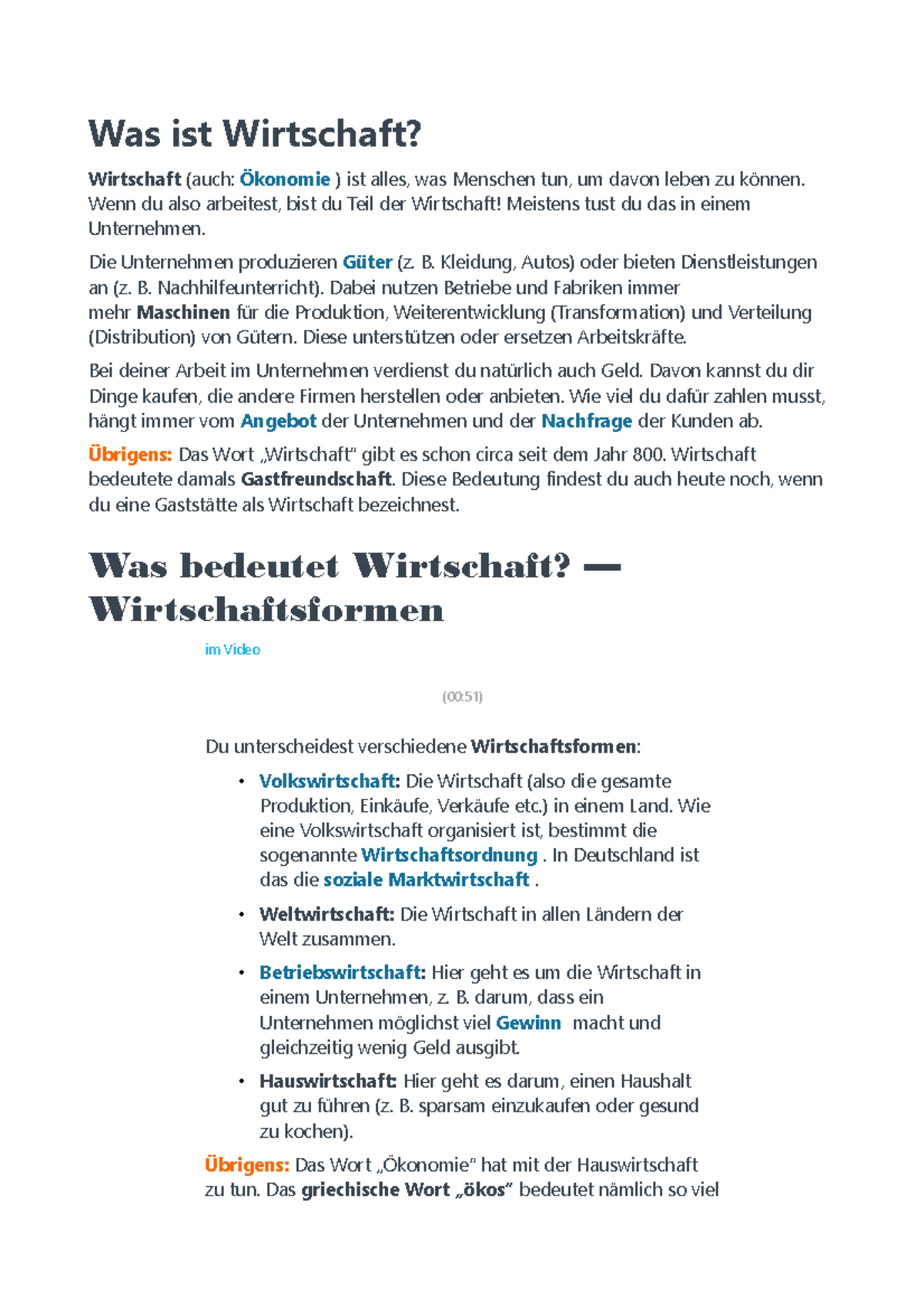 Wirtschaft - Was ist Wirtschaft? Wirtschaft (auch: Ökonomie ) ist alles ...