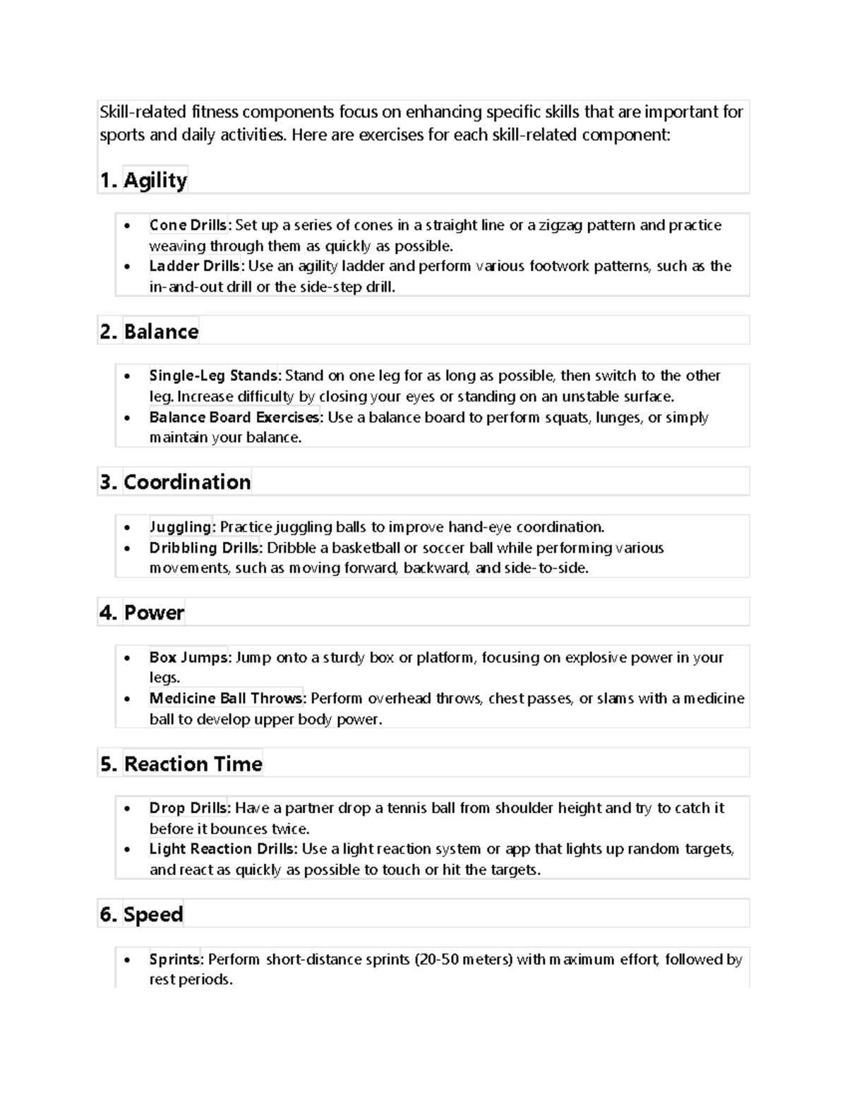 Skill-Related Component - Skill-related fitness components focus on ...