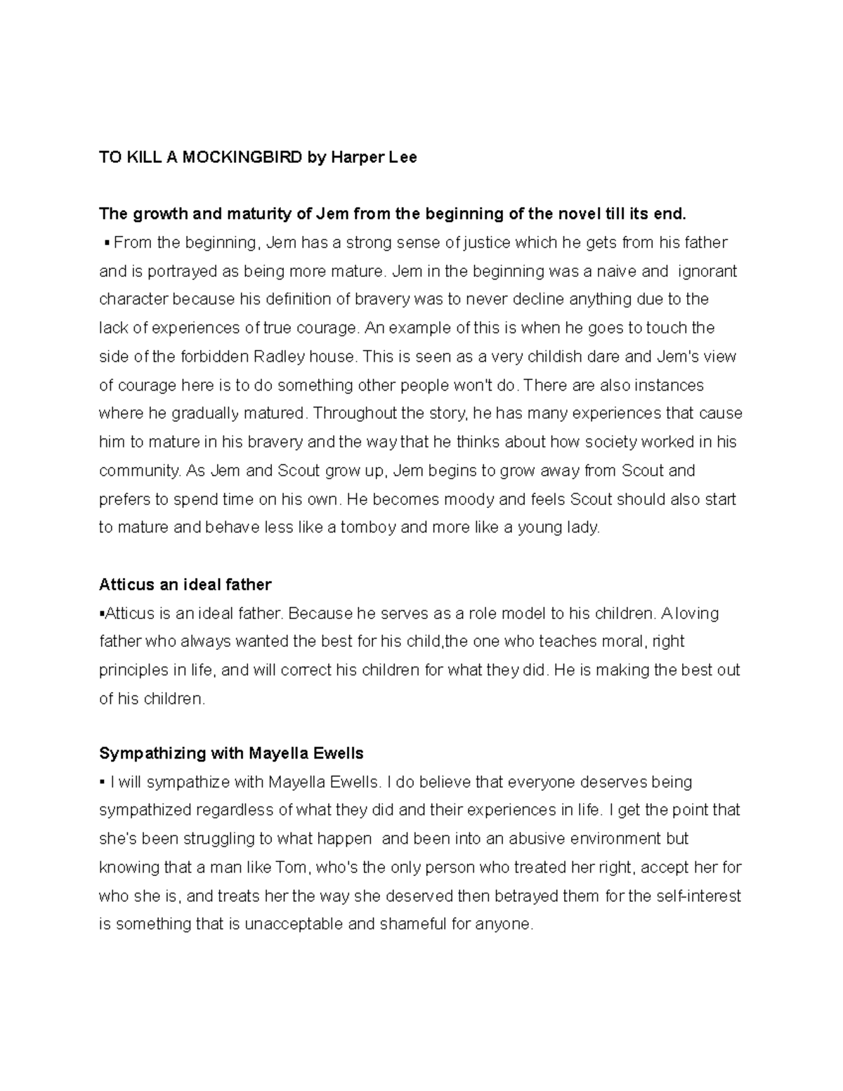 TKMB - Notes about to Kill a Mockingbird - TO KILL A MOCKINGBIRD by ...