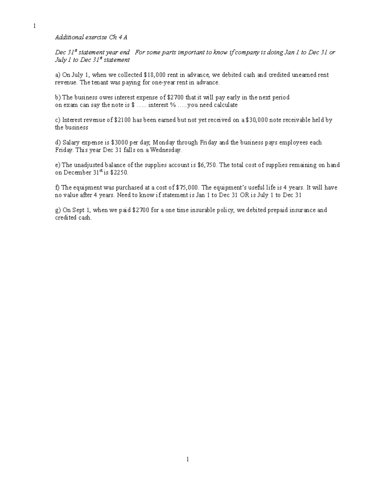 Additional practice - Comm 217 class notes / pratice exercises ...