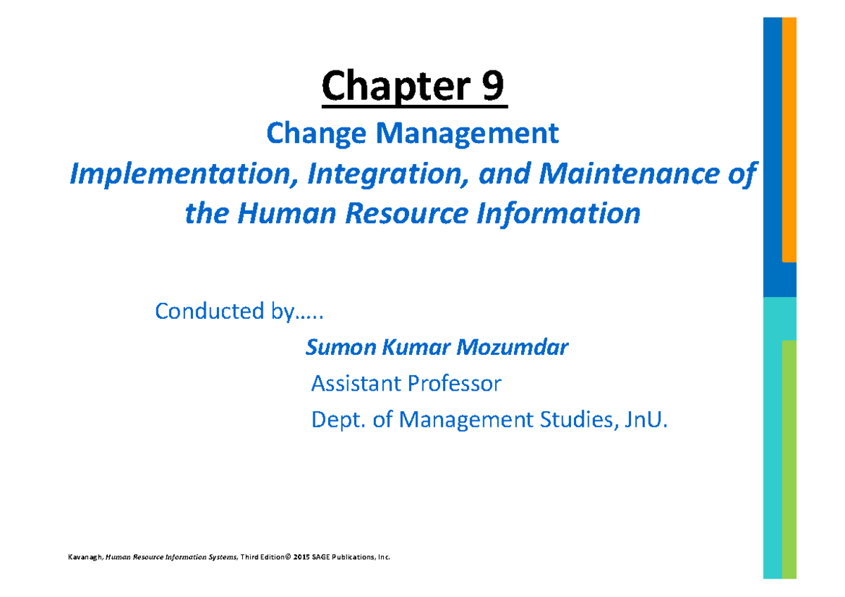Lecture-6 Change mgt [Compatibility Mode] - Chapter 9 Change Management Implementation ...