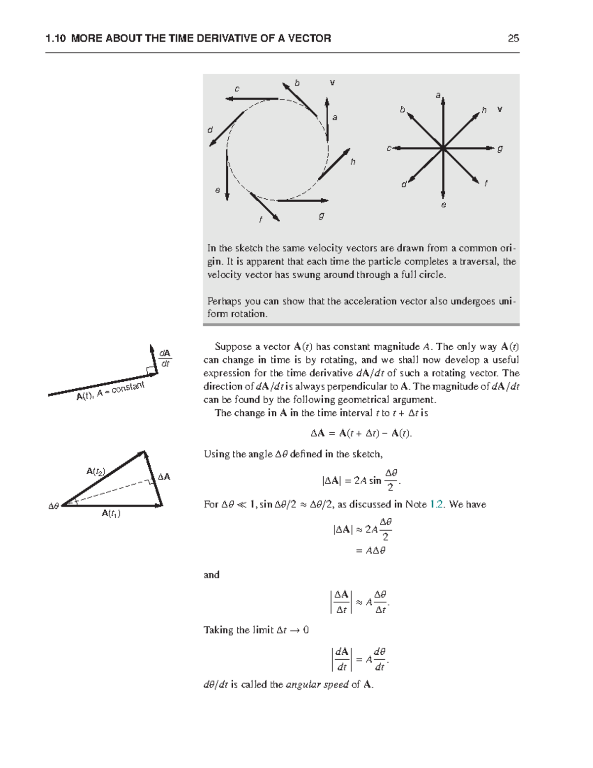 Study material of mechanics - 1 MORE ABOUT THE TIME DERIVATIVE OF A ...