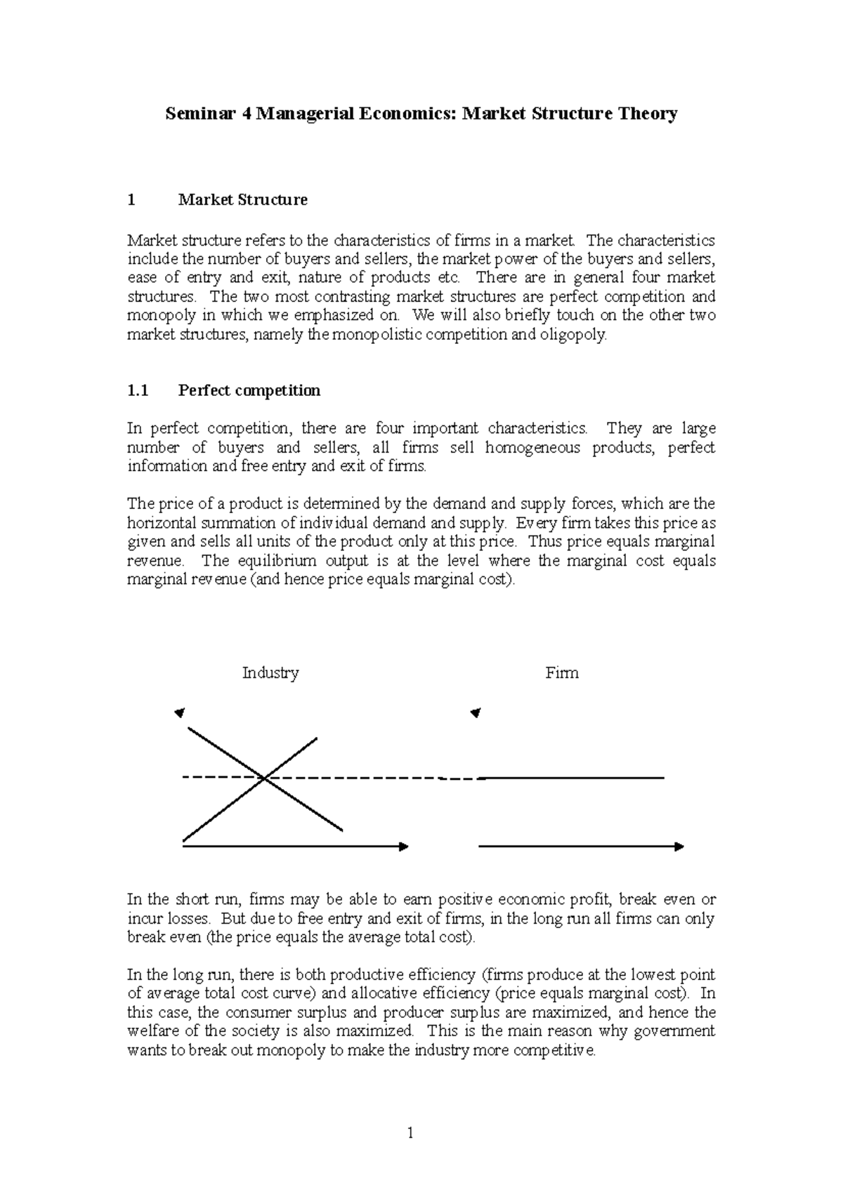Seminar 4 Market Structure Notes - ECO201 - SUSS - Studocu