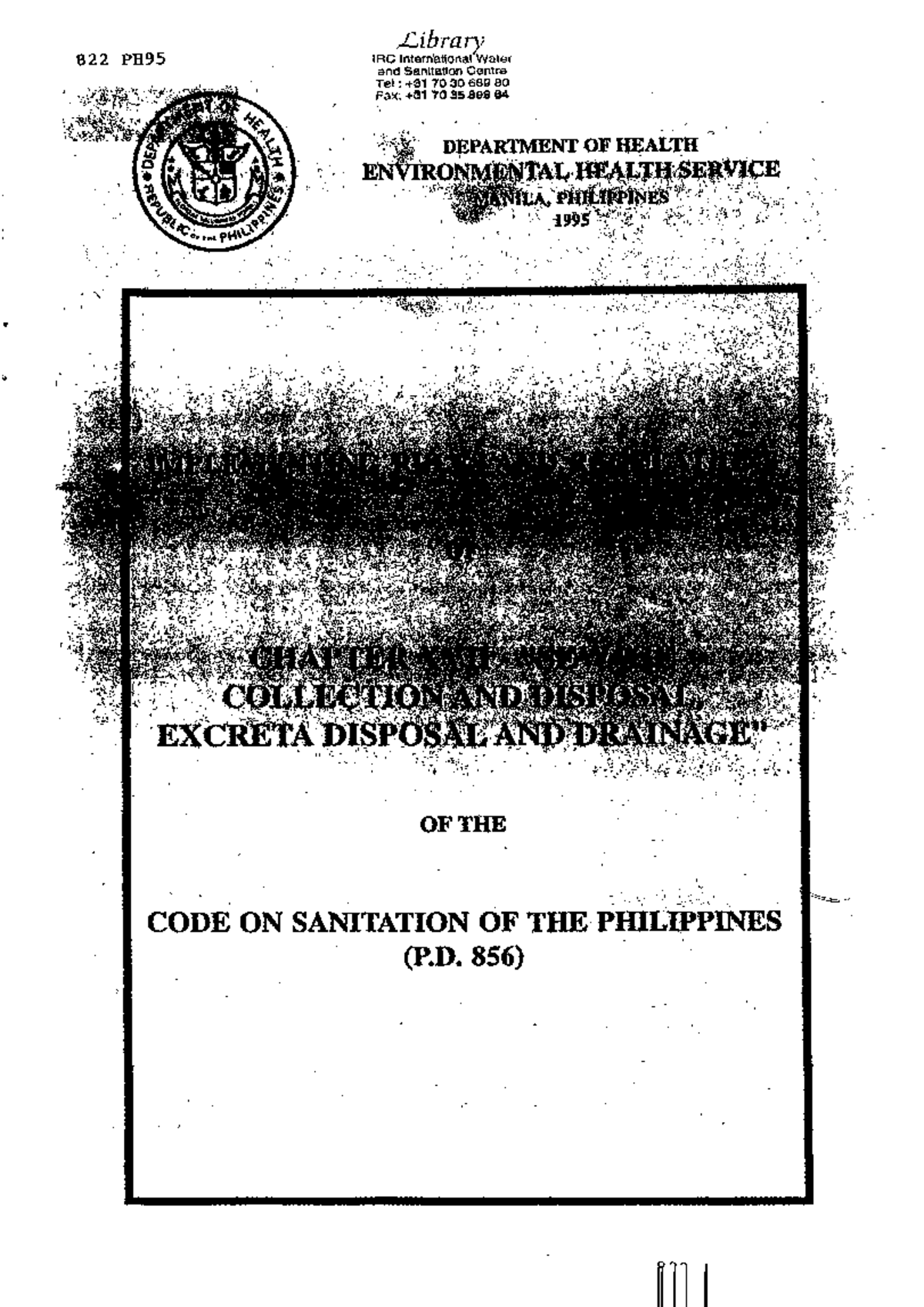 309908219 Code of Sanitation of the Philippines - 822 P OF THE CODE ON ...
