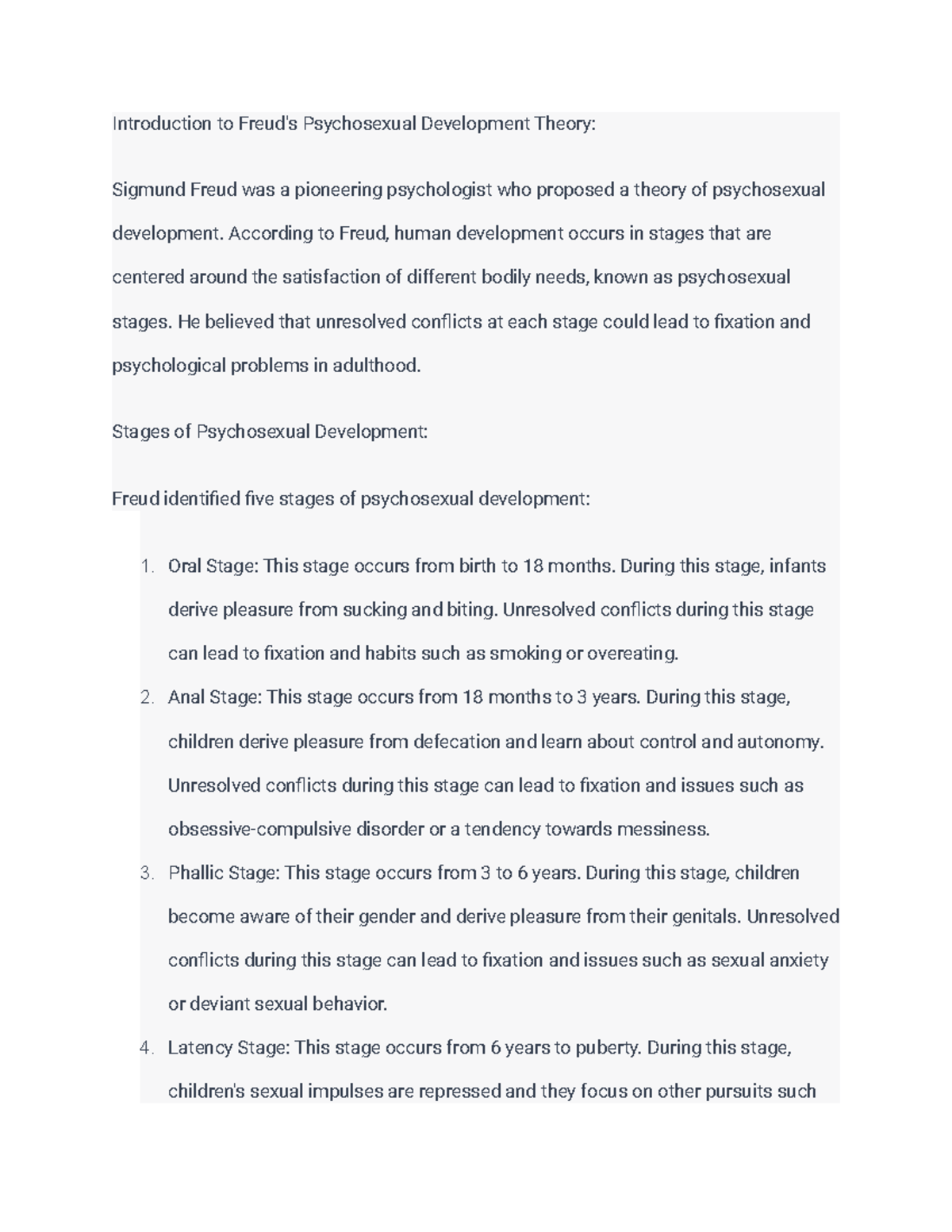 Freud's Psychosexual Development Theory - Introduction to Freud's ...