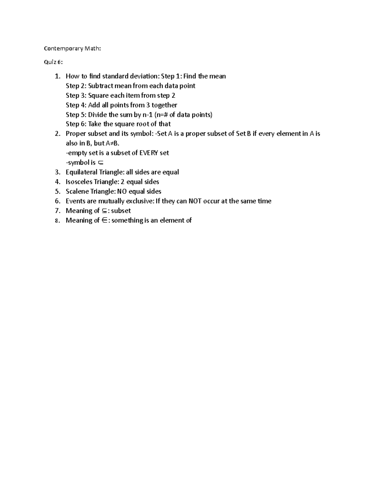 Contemporary math quiz 6 - Contemporary Math: Quiz 6: How to find ...