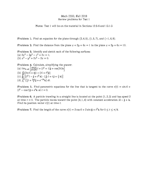 Sample 1-j-19s-soln - MATH 2550 SAMPLE MIDTERM: COVERS THROUGH 14. Name ...