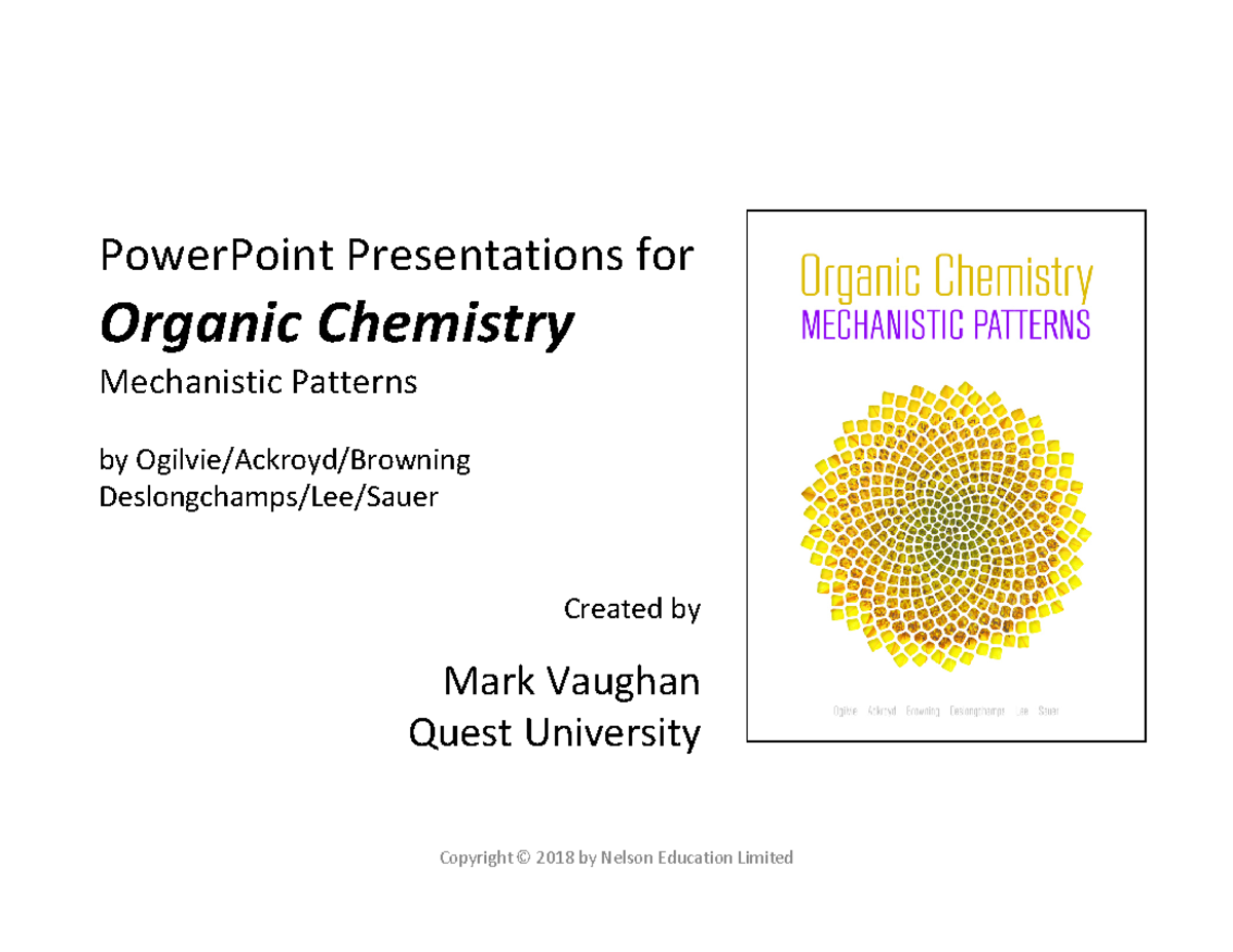 Ch 7 course notes - powerpoint - PowerPoint Presentations for Organic ...
