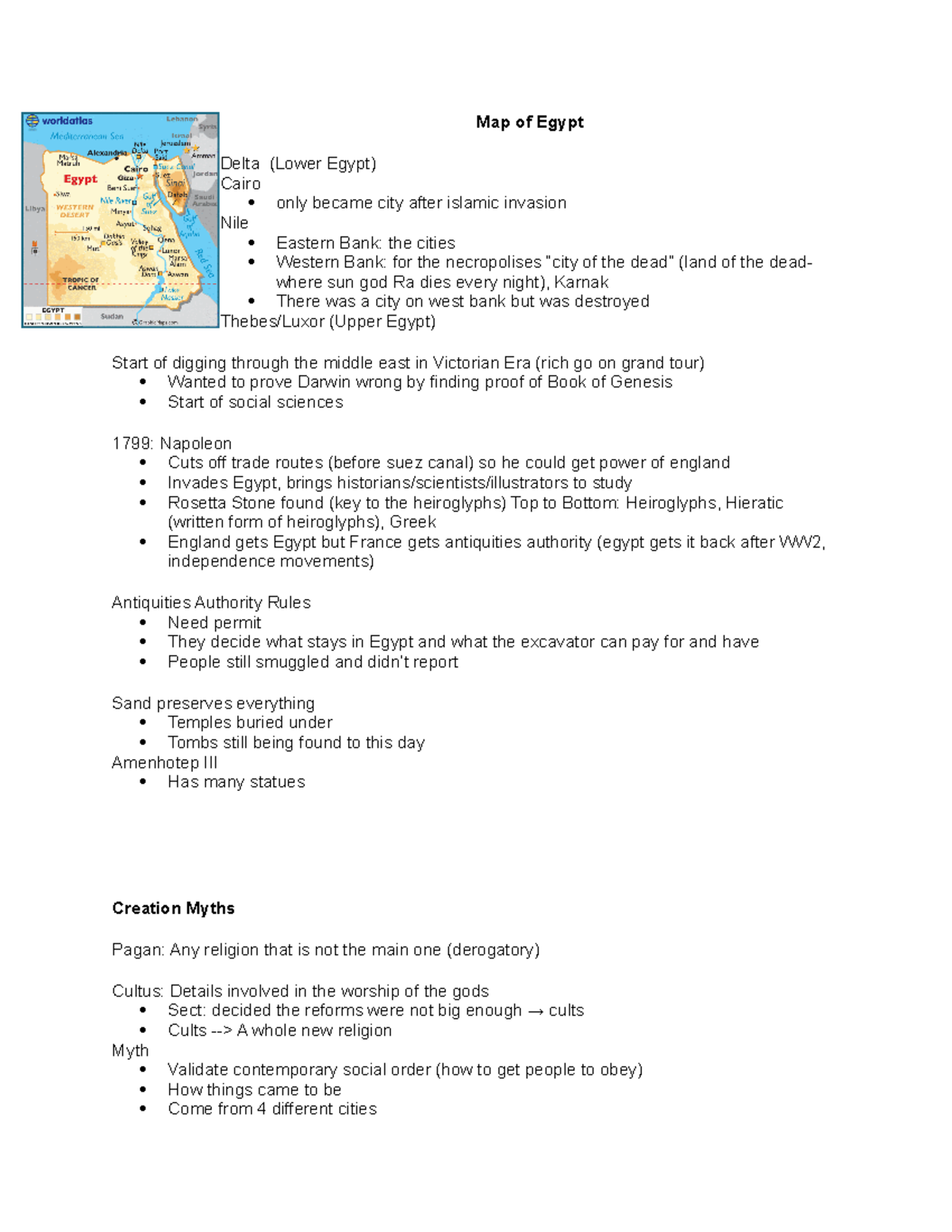 Religions of Ancient Egypt - Map of Egypt Delta (Lower Egypt) Cairo ...