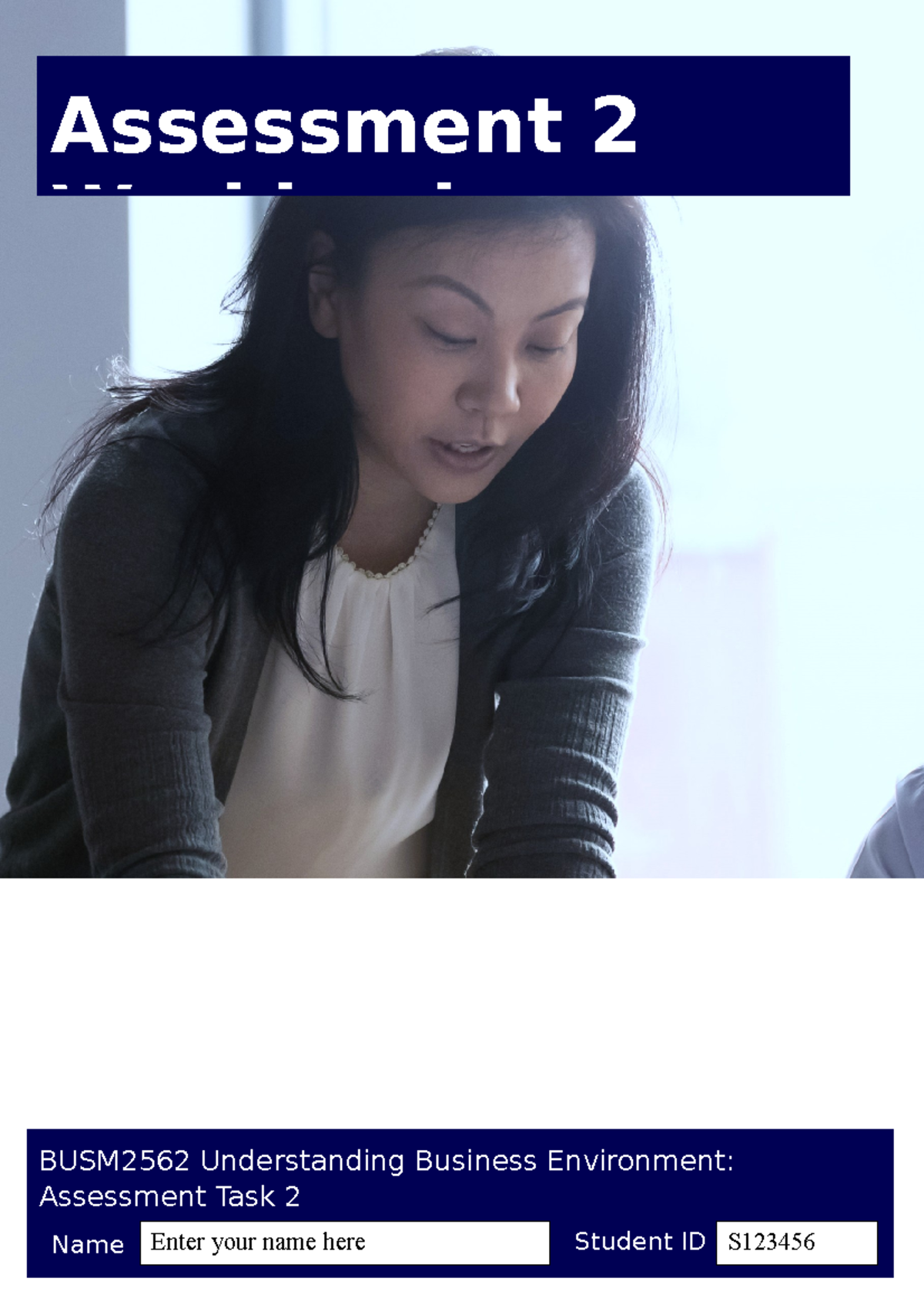 s3860391 Assesment Task 2 - Name Enter your name here Student ID S ...