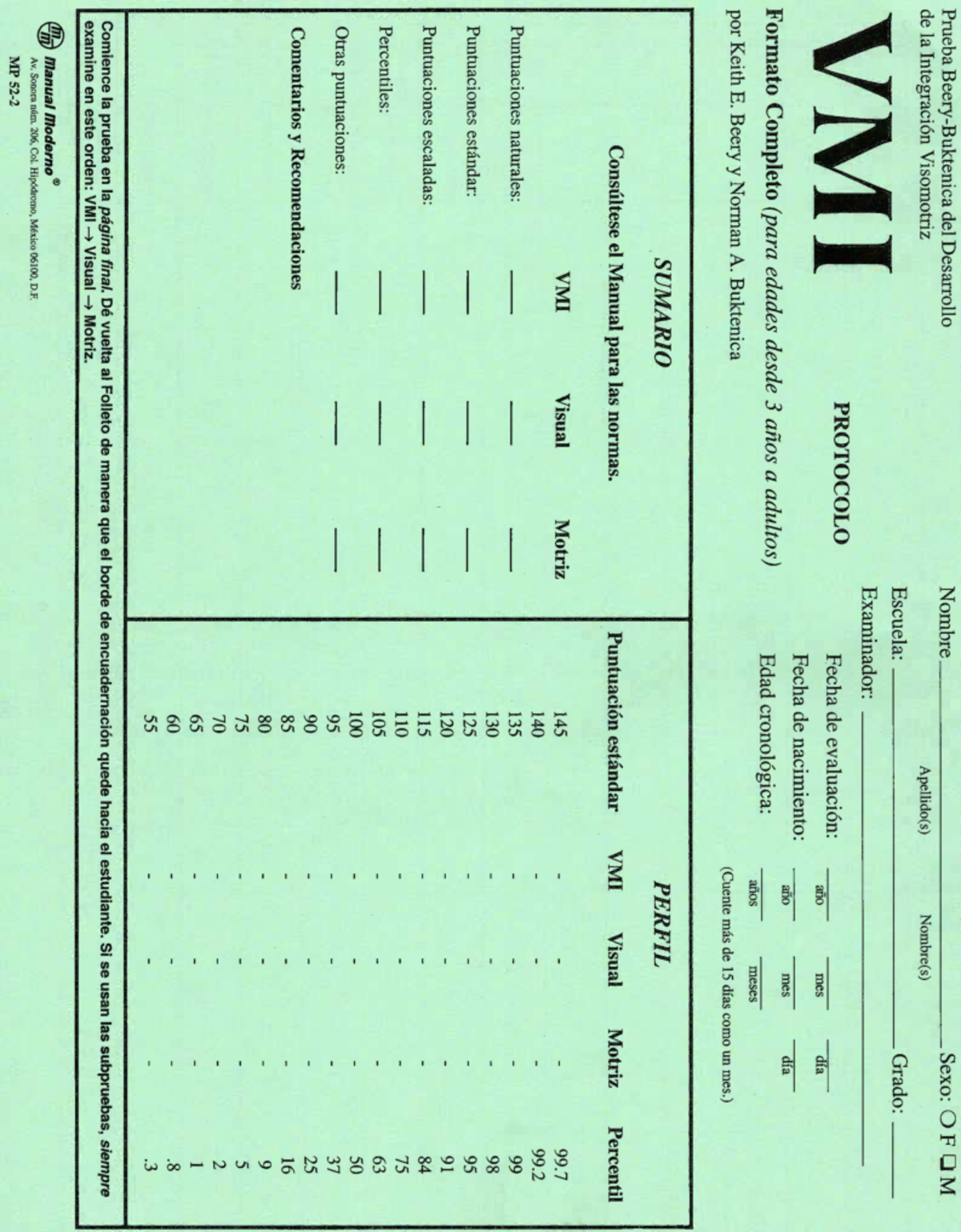 VMI Verde original - Intervención en Pediatría - Studocu
