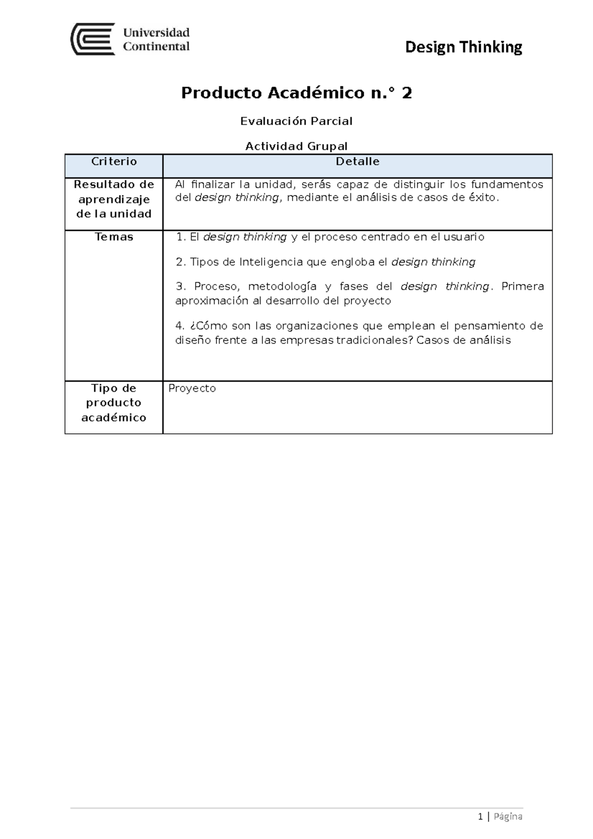 PA 2 Proyecto - Pa2 - Producto Académico n.° 2 Evaluación Parcial Actividad Grupal Criterio ...