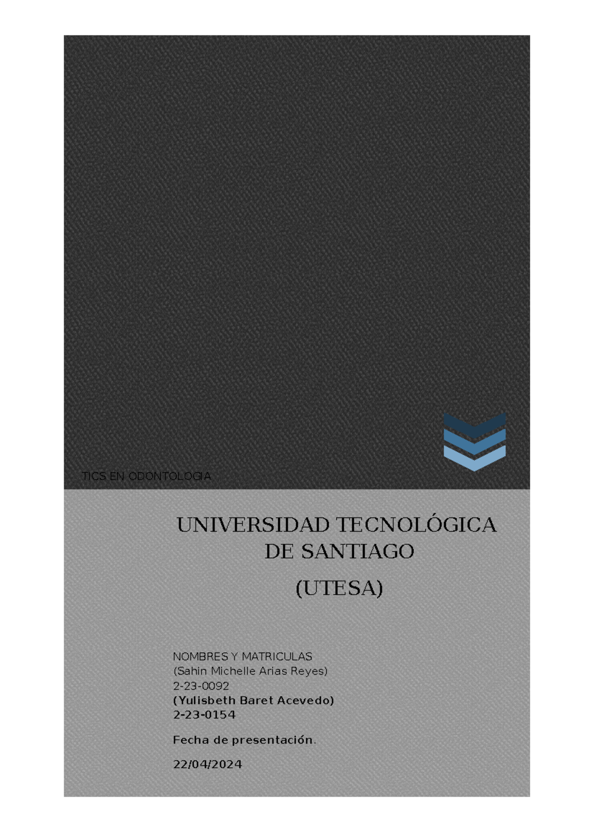 TICS EN Odontologia 2 - asignacion del maestro. - TICS EN ODONTOLOGIA ...