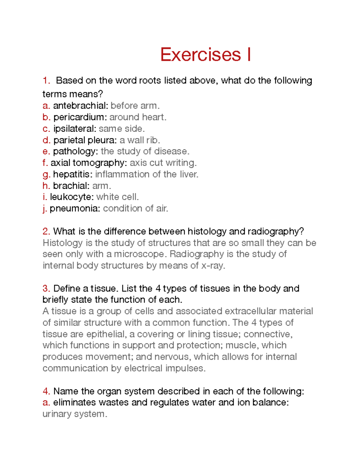 Exercises I Anatomy Exercises I 1 Based On The Word Roots Listed exercises-i-anatomy-exercises-i-1-based-on-the-word-roots-listed