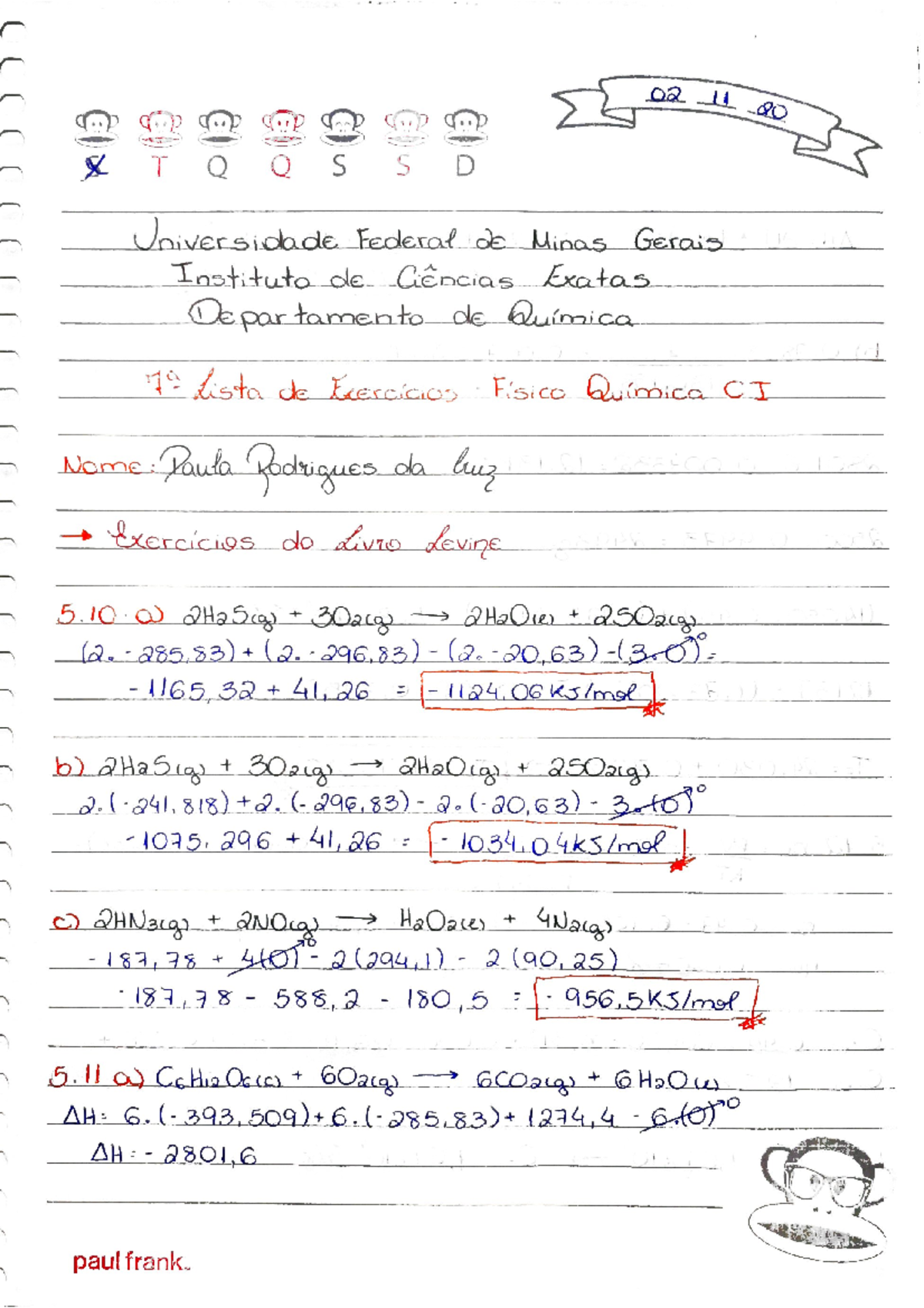 Lista 07 - Resolução - Dhwh - Química Geral - Studocu