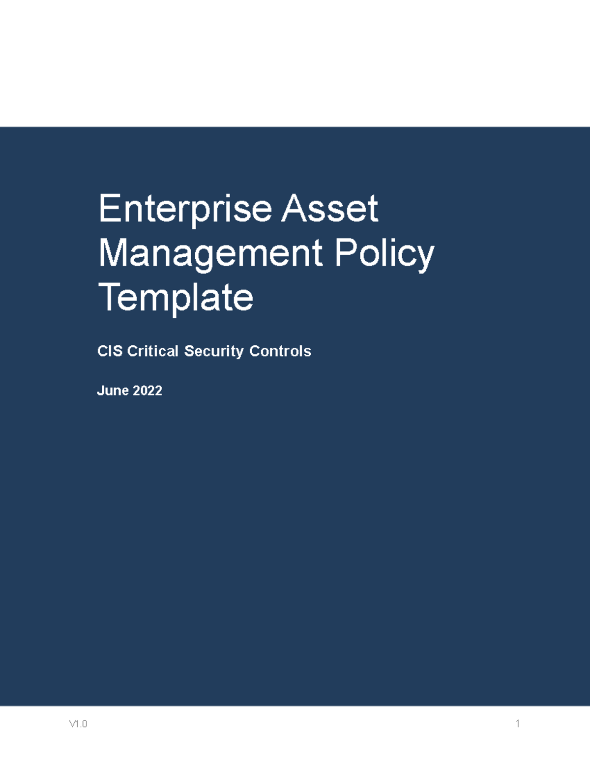 Enterprise Asset Management Policy Template v10 - Enterprise Asset ...