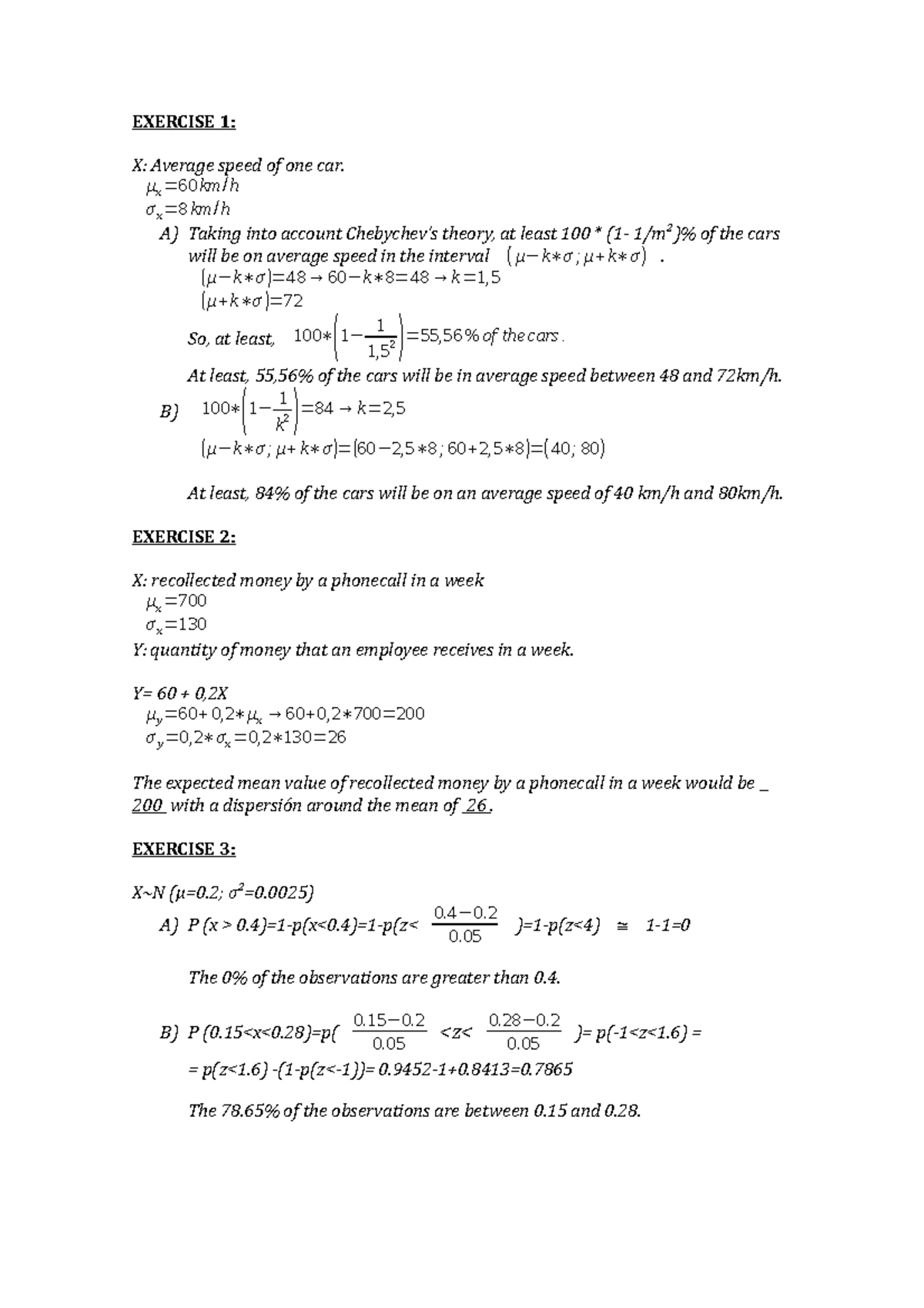 Estadistica EXERCISE 1 X Average Speed Of One Car X 60 Km h X estadistica-exercise-1-x-average-speed-of-one-car-x-60-km-h-x