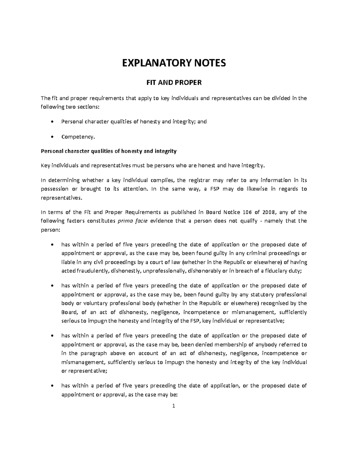 Fit and Proper AC Note Jun13 - EXPLANATORY NOTES FIT AND PROPER The fit ...