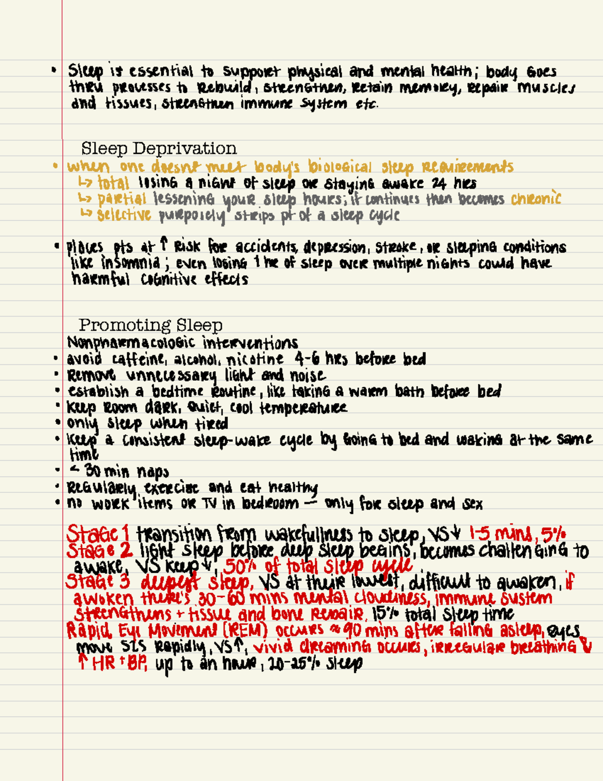 Rest and Sleep - NURS 301 - Sleep Deprivation Promoting Sleep - Studocu