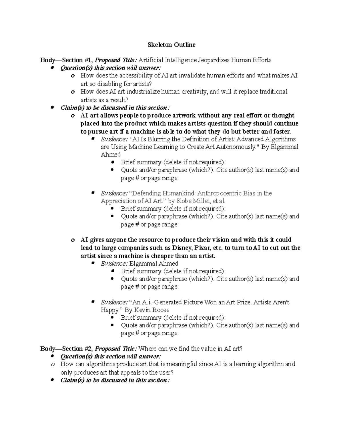 New acad out - These are a random set of notes and essays that I have ...