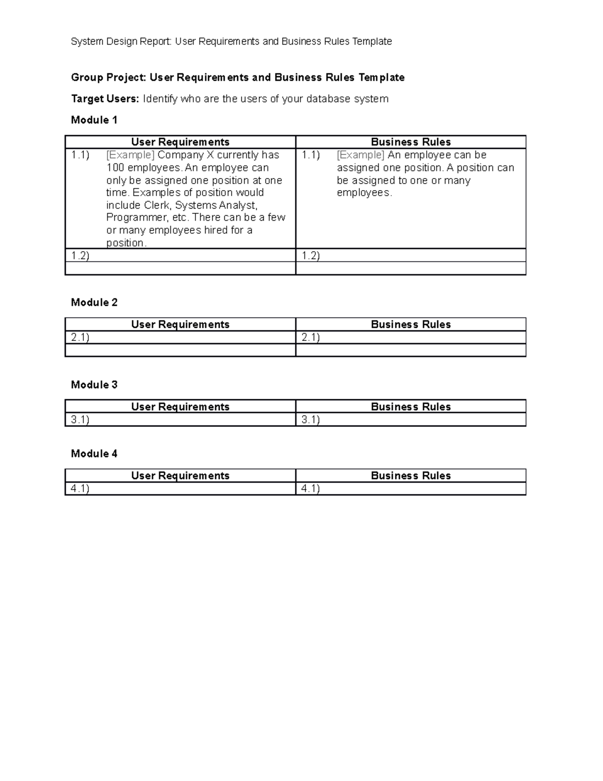 IR User Requirements Business Rules Template 2019 1008 - System Design ...