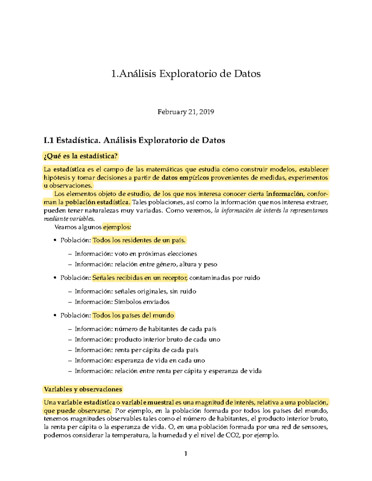 TEMA 1. sobre el análisis exploratorio de datos - 1álisis Exploratorio de Datos February 21 ...