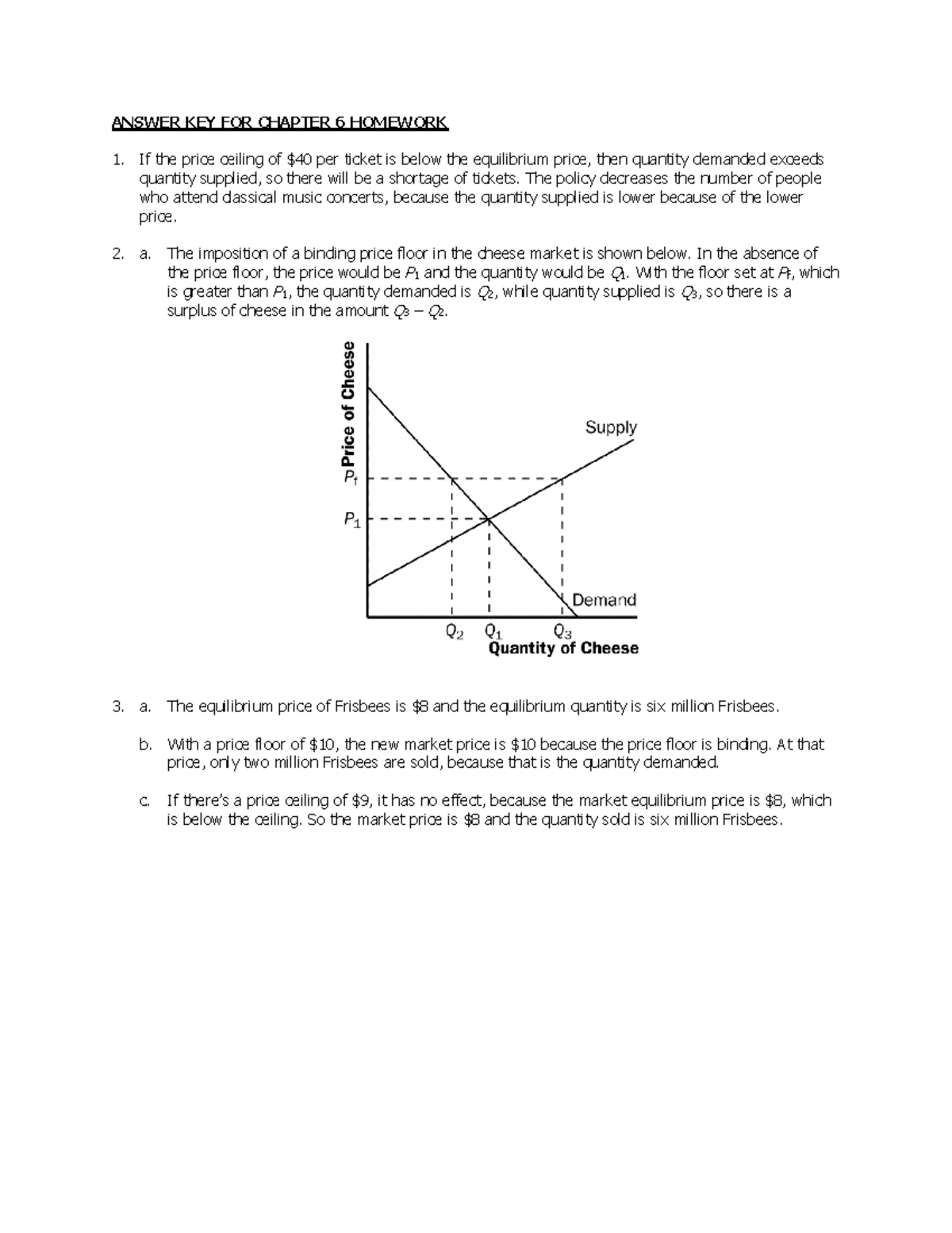Homework Chapter 6 Answers - ANSWER KEY FOR CHAPTER 6 HOMEWORK If the ...