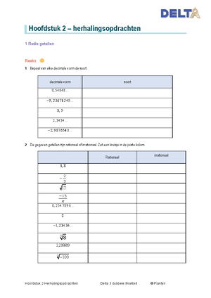 Wiskunde December samenvatting - Hoofdstuk 1: Reële getallen Wiskunde ...
