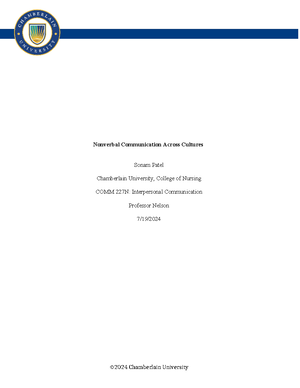 Communication Change Challange (CCC) Part 2 - Week 2 CCC Template: Part 2 – Describing ...