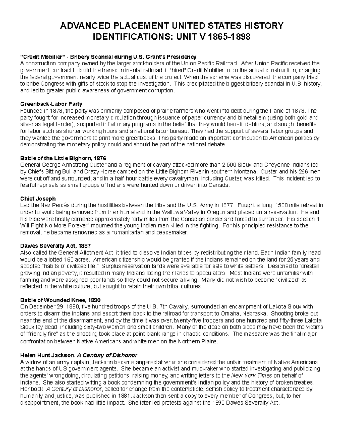 Unit Six IDs (2018-2019 ) - ADVANCED PLACEMENT UNITED STATES HISTORY ...