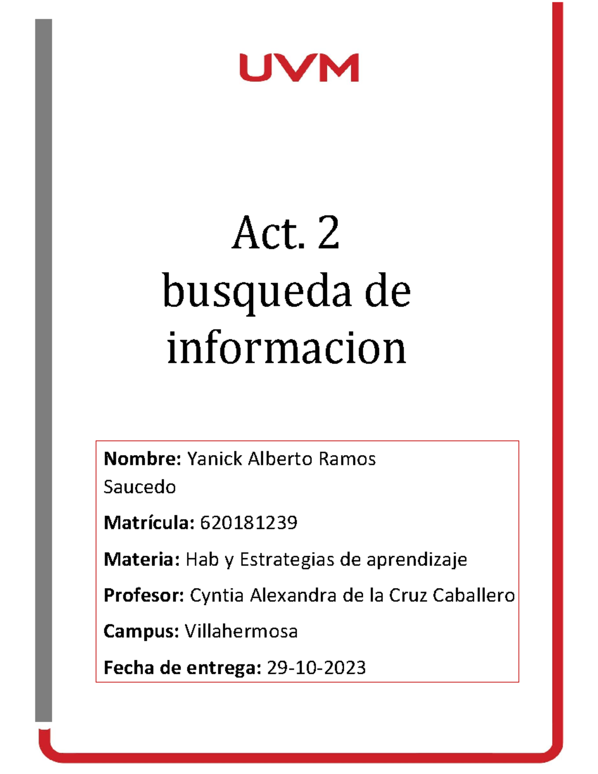 P2A2 YARS - Materiales de repaso - Act. 2 busqueda de informacion ...
