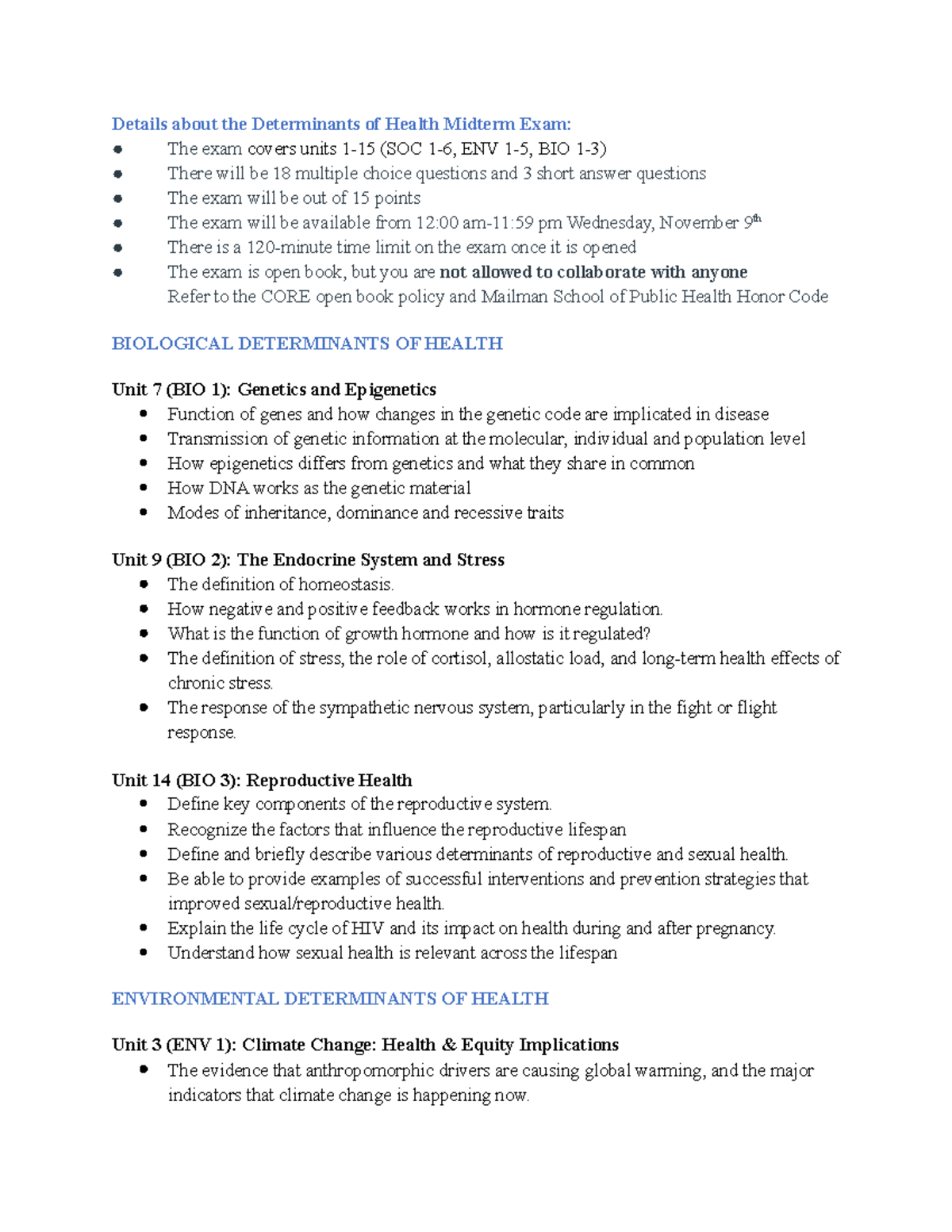 DOH Midterm Study Guide 2023 - Details about the Determinants of Health ...
