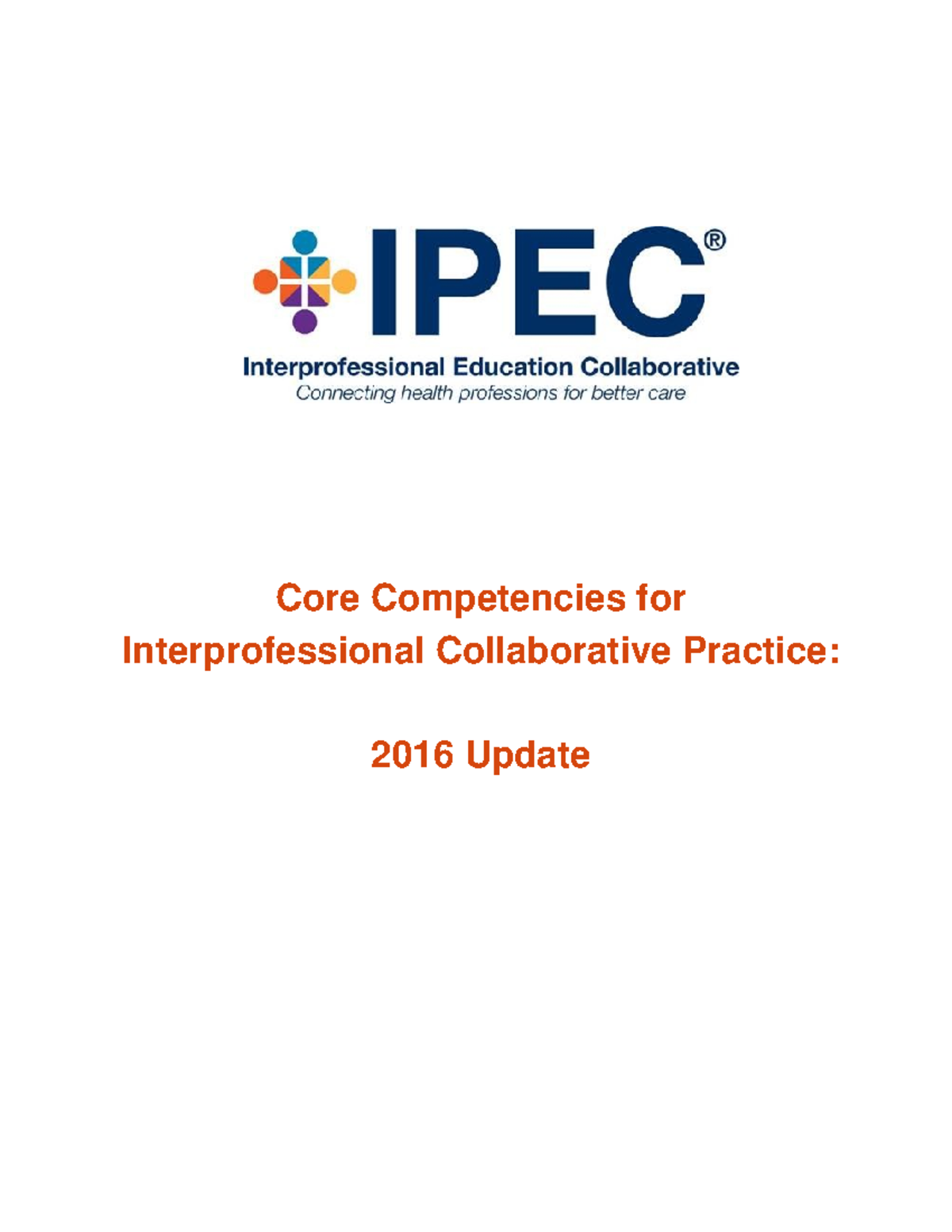 Core Competencies for Interprofessional Collaborative Practice - Core ...