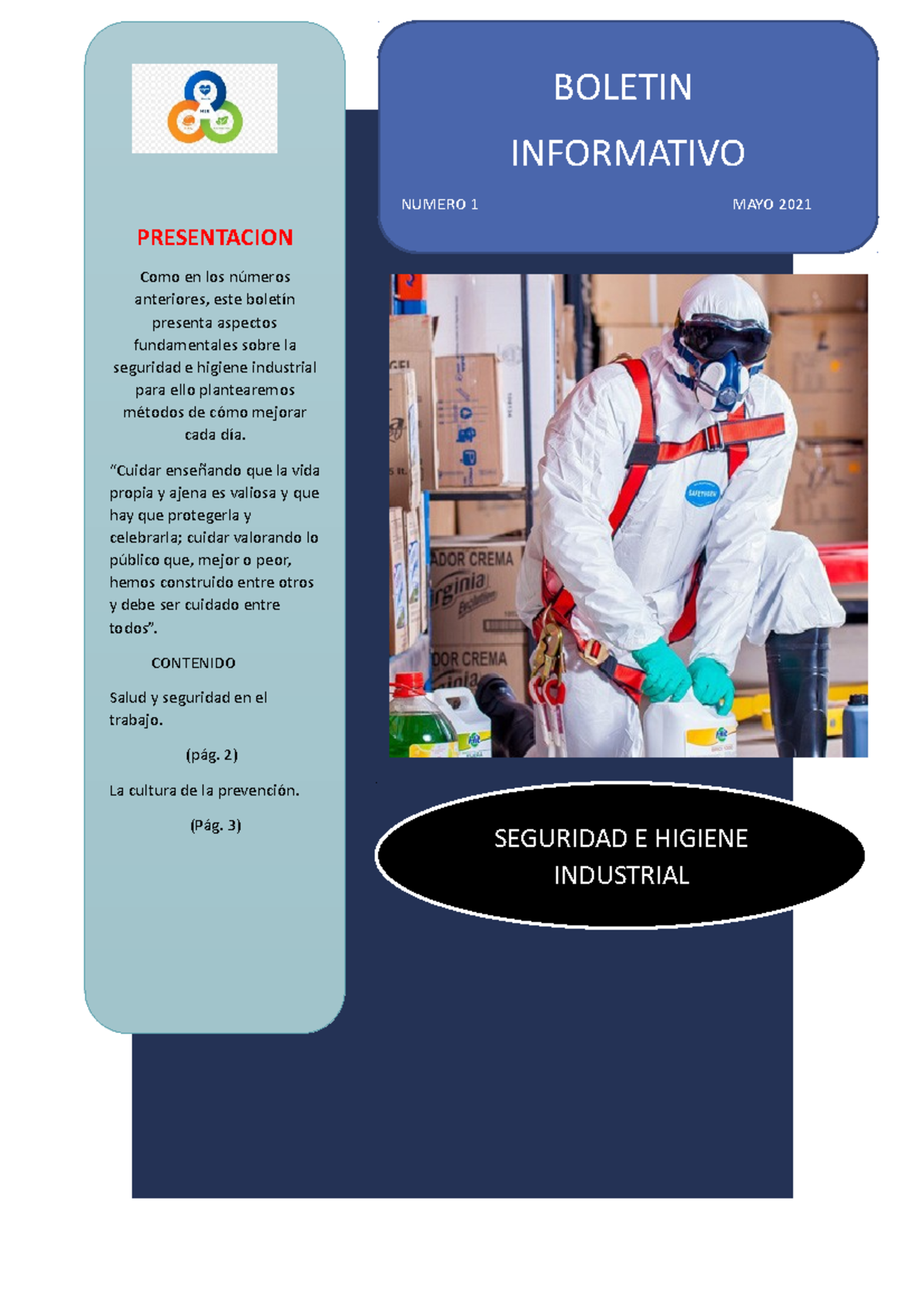 Boletin informativo 1 - para que se guien en su trabajo - PRESENTACION ...