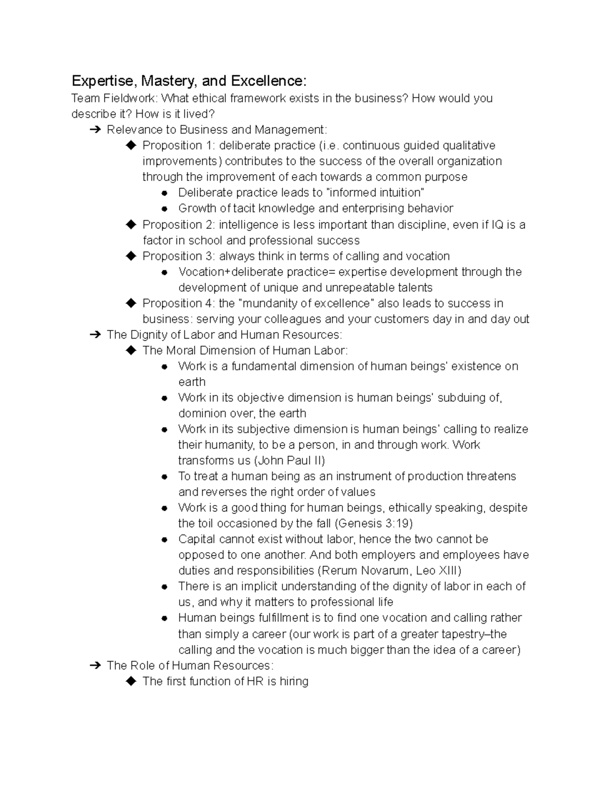 MGT 123B-Expertise Notes 3 16 - Expertise, Mastery, and Excellence ...