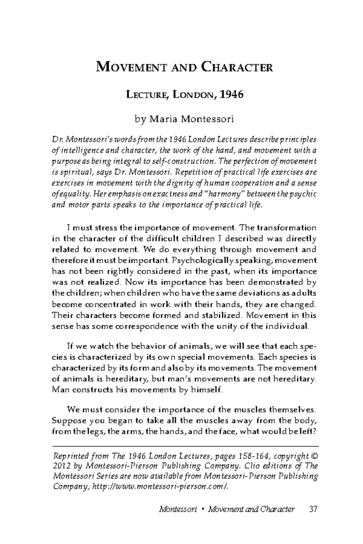 Montessori Movement and Character - Montessori • Movement and Character ...