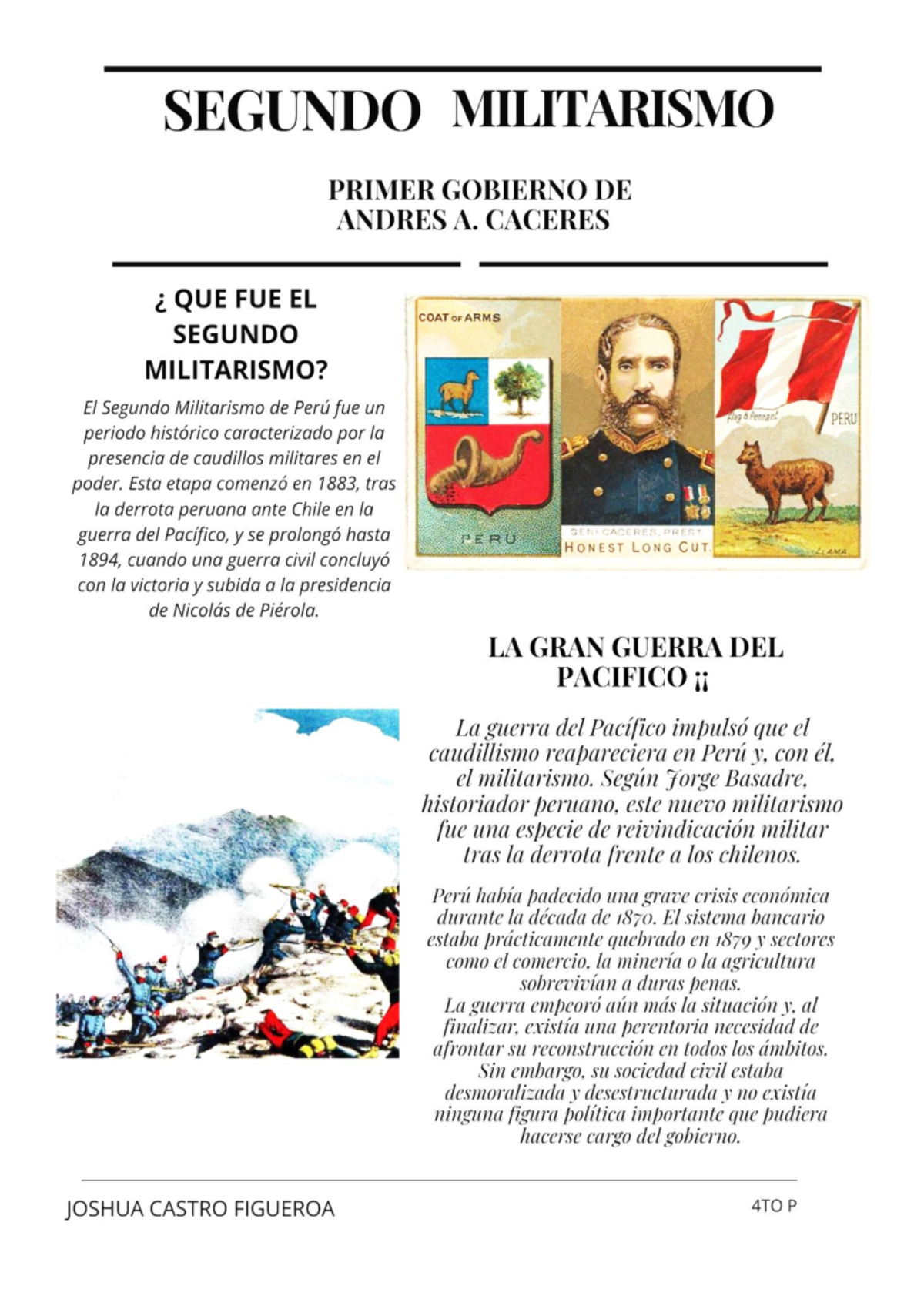 Joshua Castro Figueroa - SEGUNDO MILITARISMO PRIMER GOBIERNO DE ANDRES ...