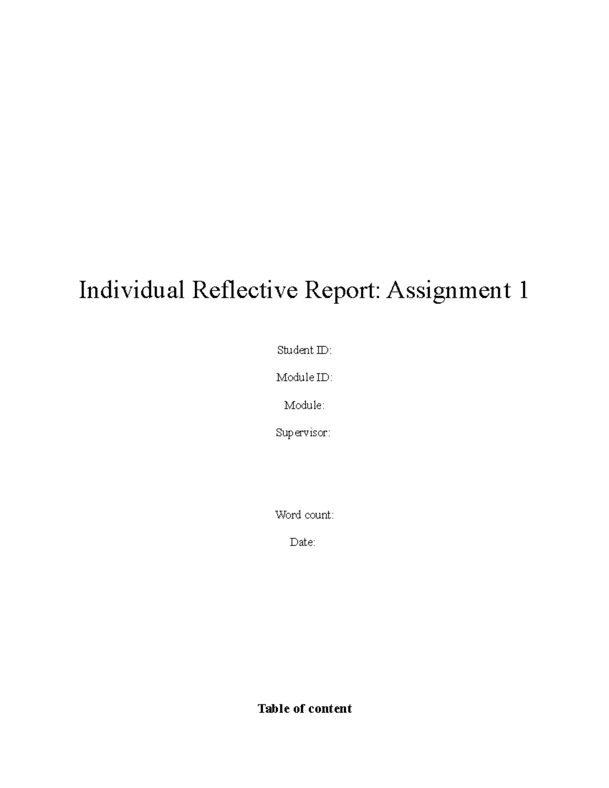 Responsible Leadership Personal Effectiveness Report - Individual Reflective Report: Assignment ...