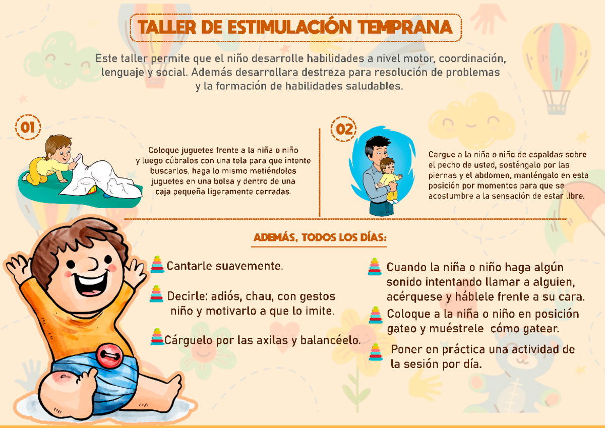 Sobrino DE VIVI - infografía - TALLER DE ESTIMULACIÓN TEMPRANA ADEMÁS,TODOS LOS DÍAS: 01 - Studocu