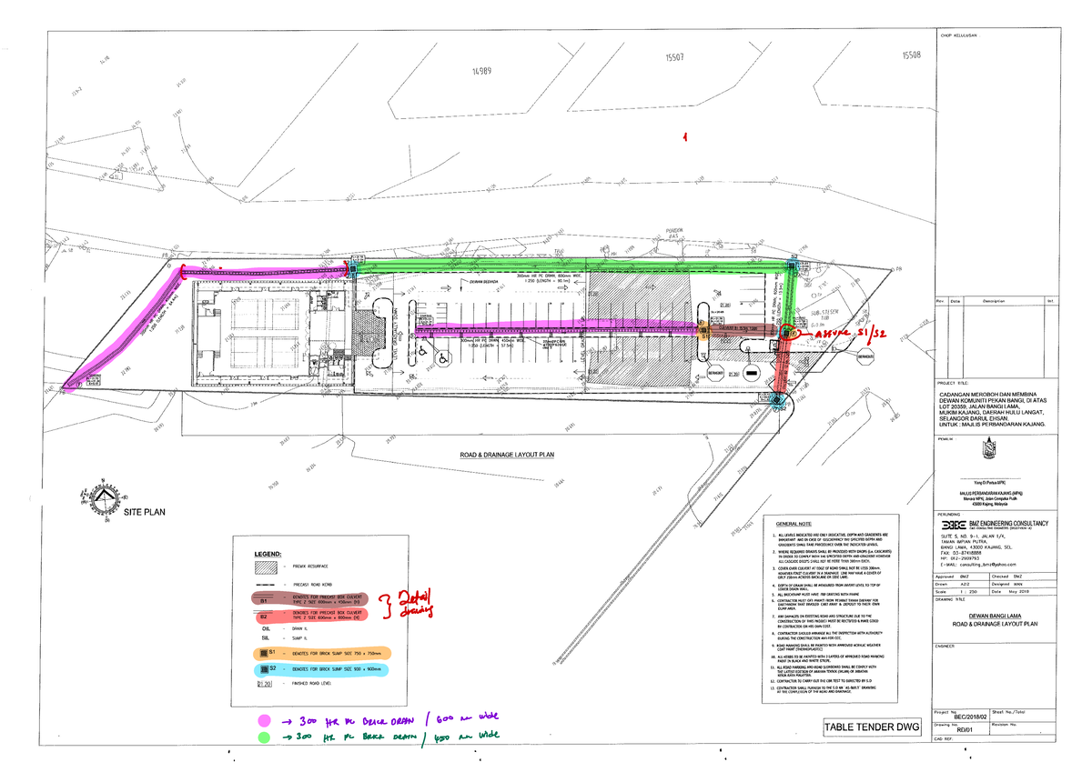 Drawing Projek Dewan Kajang - Measurement of Construction Works - C y C ...