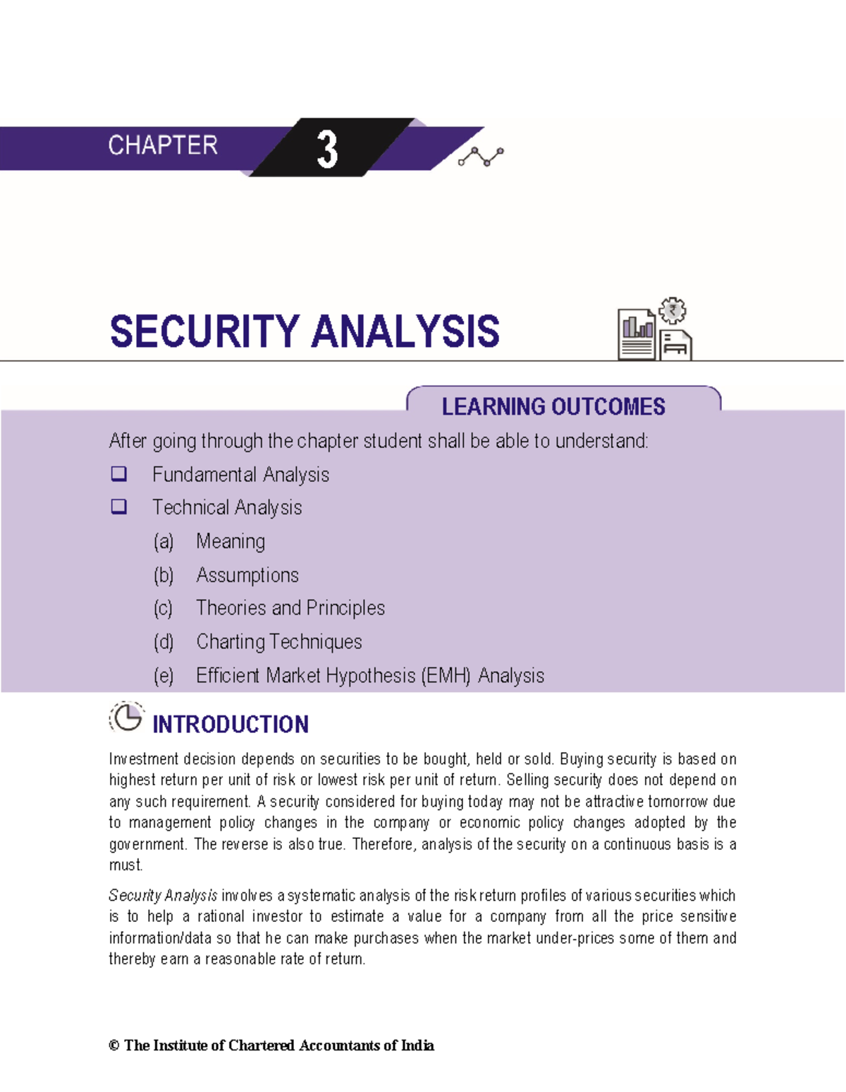 Chapter 3 Security Analysis - 3 SECURITY ANALYSIS LEARNING OUTCOMES ...