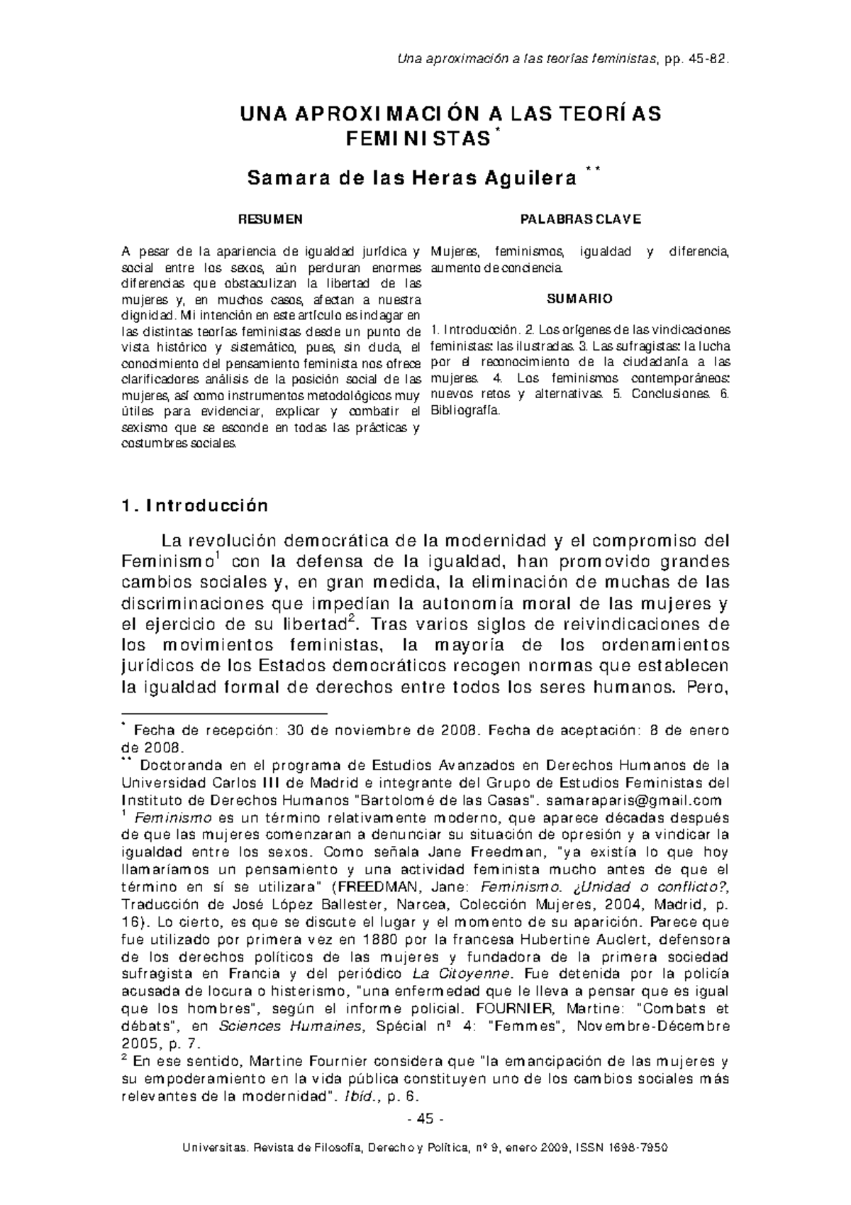 06. Una aproximación a las teorías feministas autor Sámara de las Heras ...