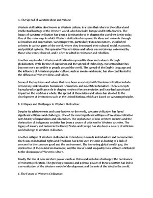 Introduction to western - Introduction Western Civilization is a term ...