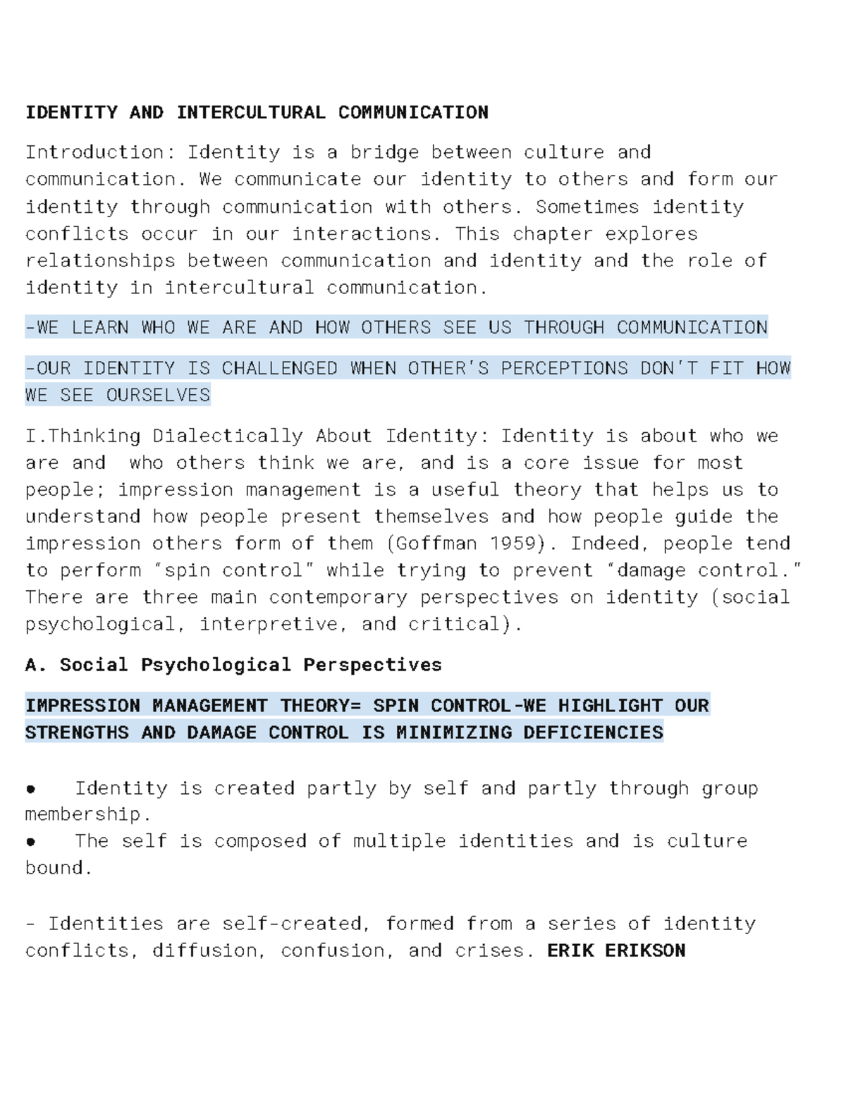 CH 5 Outline - Professor McHan - IDENTITY AND INTERCULTURAL ...