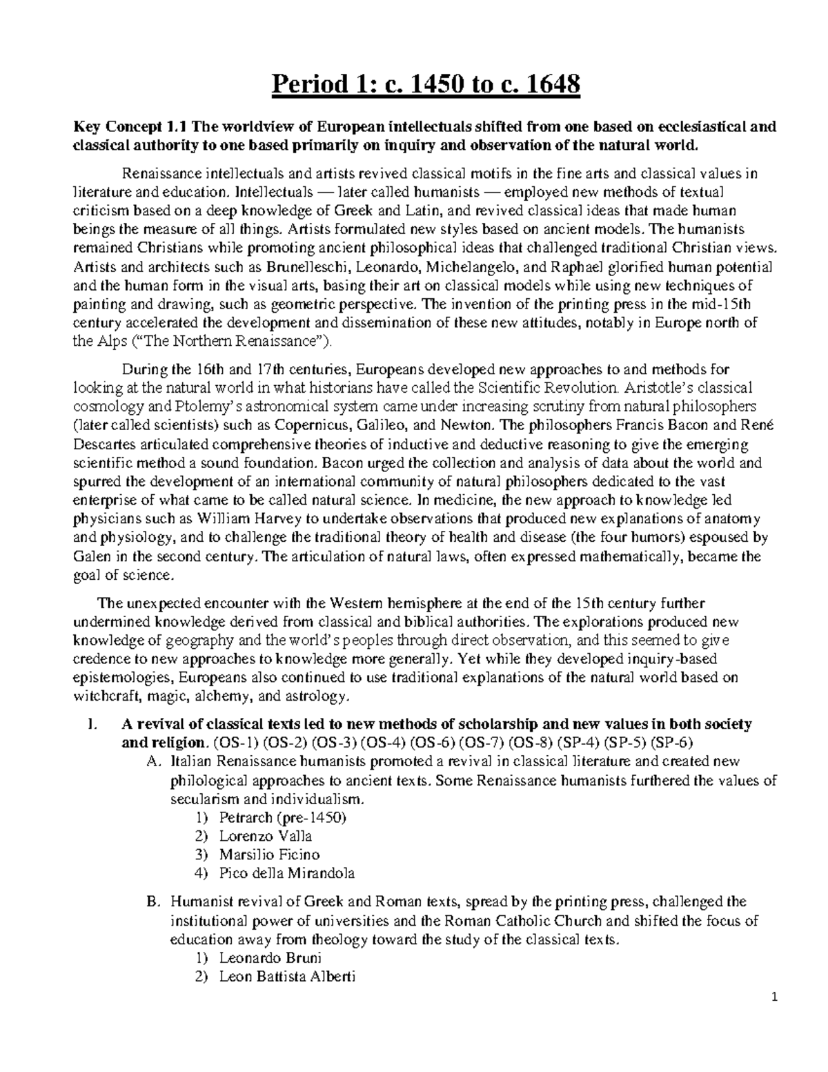 Apeuro+Key+Concepts+2018-2019 - Period 1: c. 1450 to c. 1648 Key ...